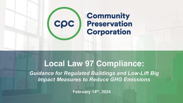 Local Law 97 Compliance: Guidance for Regulated Buildings and Low-Lift ...